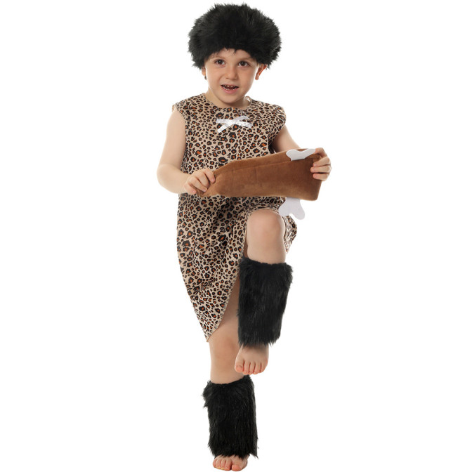 Kids Cave Man Costume - Dress Hat Set Cave Man Cosplay | Costume Mascot ...