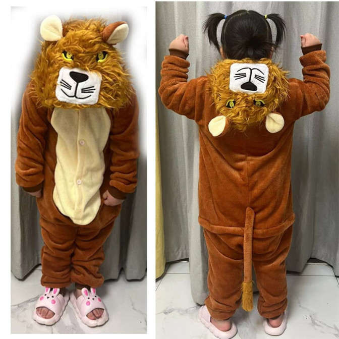 Kids Lion Face Costume - Onesie Jumpsuit Lion Face Cosplay | Costume ...