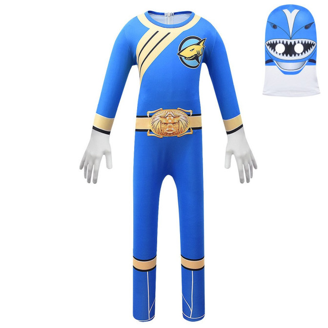 Hyakujuu Sentai Gaoranger Gao Blue Kids Lycra Cosplay Costume | Costume ...